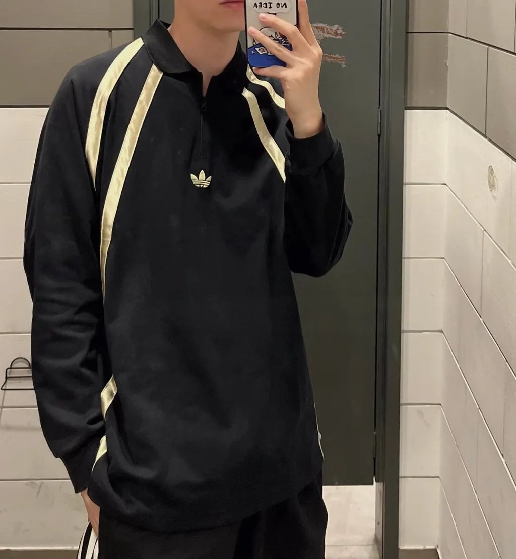아디다스 오리지널 남녀공용 럭비 폴로 반집업롱슬리브티셔츠 아디다스 긴팔티셔츠 블랙 IR6377 | 상품 상세 | 크로켓