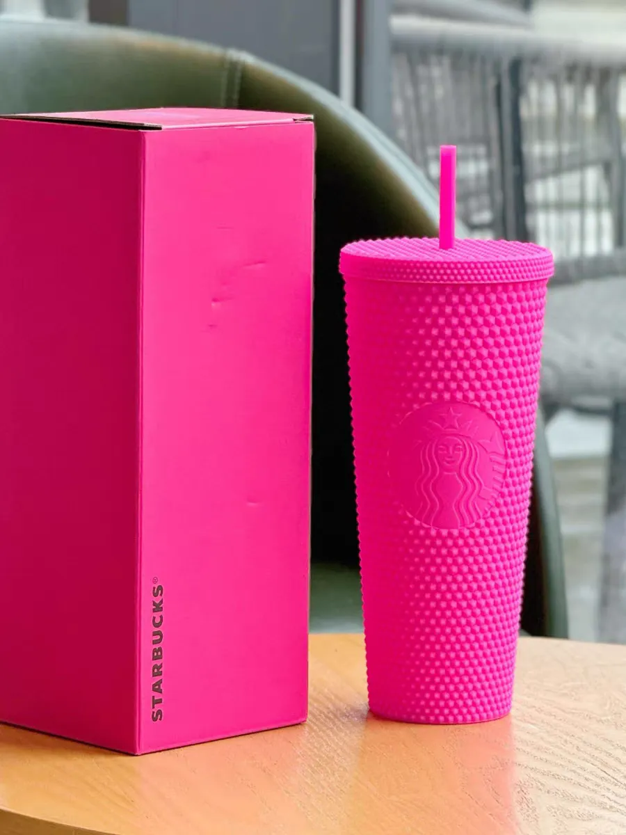 스타벅스 중국 2024 썸머MD 도파민 핑크 시리즈 바비핑크 지압텀 대용량 빨대컵 710ml | 상품 상세 | 크로켓