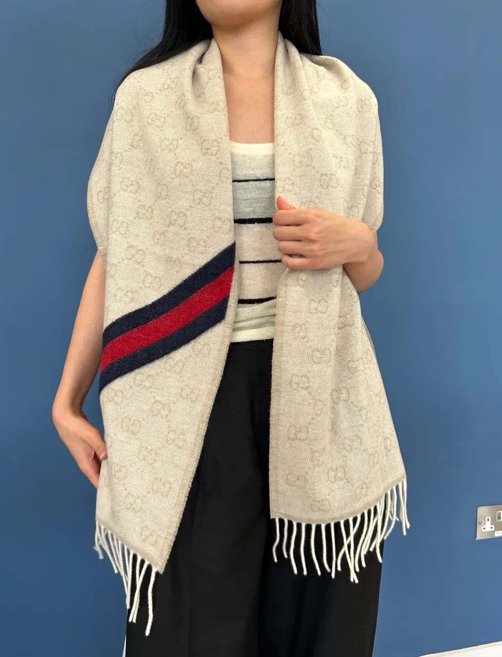 구찌 GG 웹 스트라이프 알파카 스카프 머플러 570603 [관세포함 / 재고확보] | 상품 상세 | 크로켓