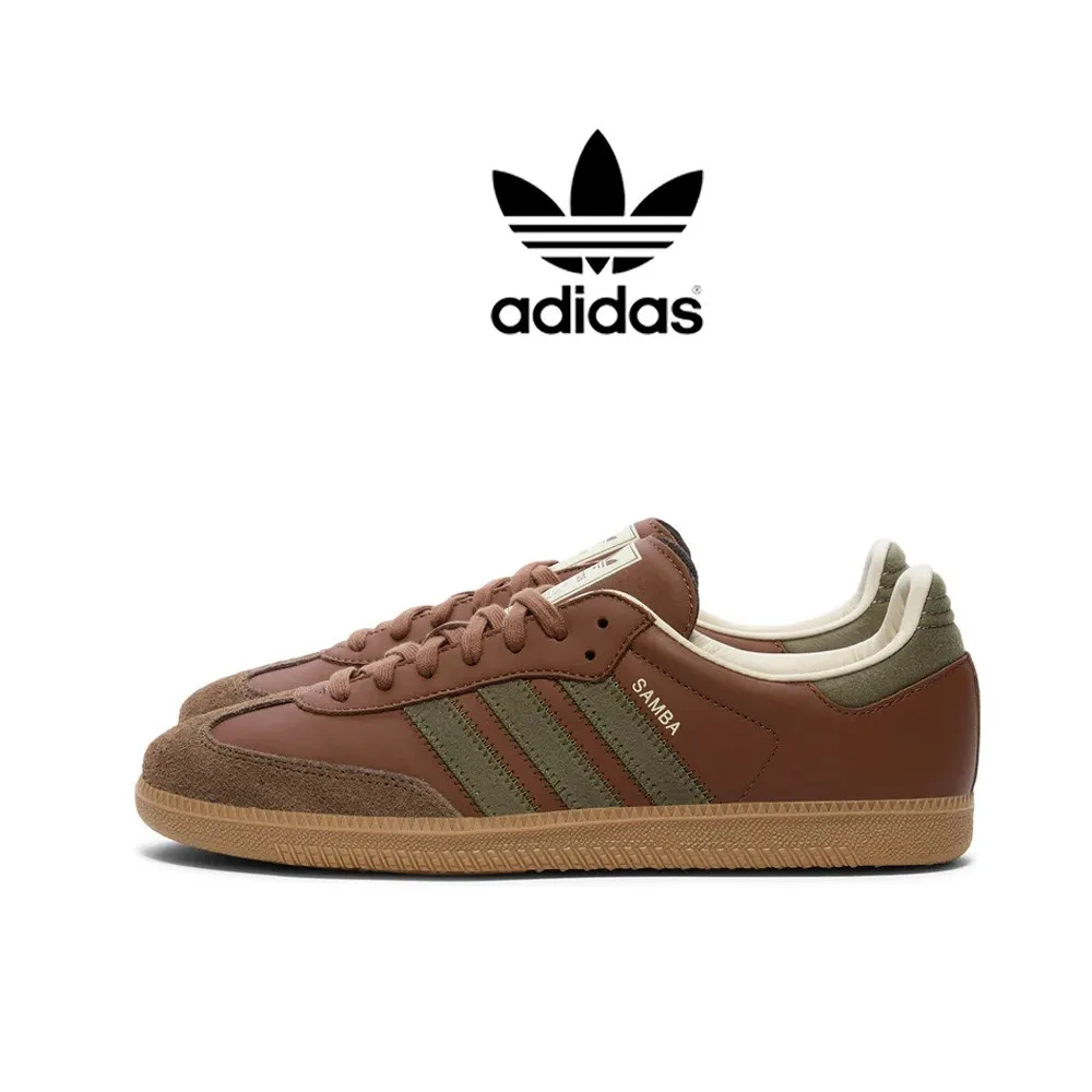 아디다스 삼바 OG 프리러브드 브라운 올리브 스트라터 운동화 IE9122 | 크로켓