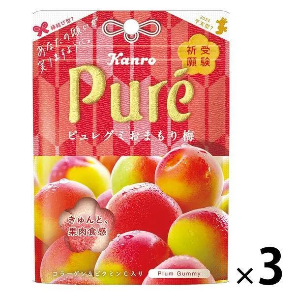 KANRO 칸로 퓨레구미 매실 52g x 3봉세트 일본간식 일본구미 일본젤리 | 상품 상세 | 크로켓