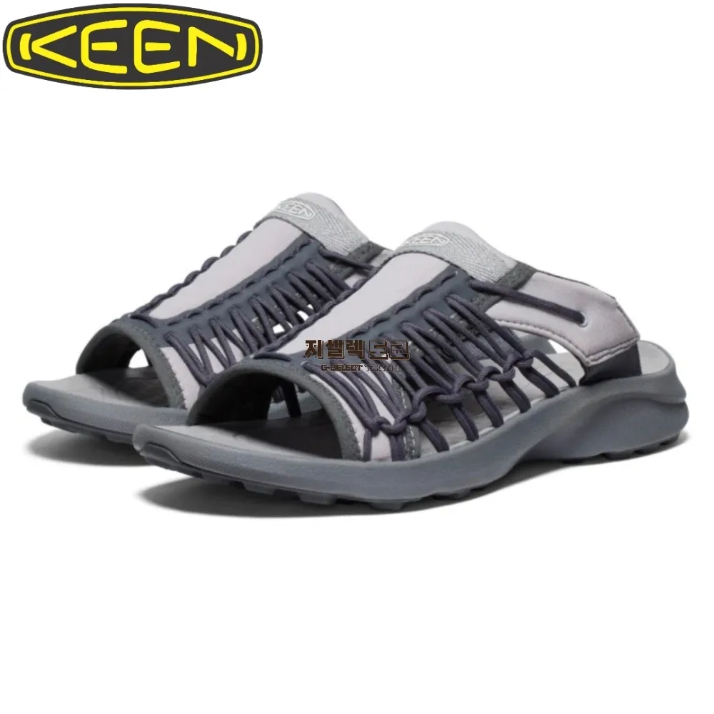 킨 KEEN × TIMAI 유니크 SNK 슬라이드 샌들 슬리퍼 그레이 한정판 1028552 | 크로켓