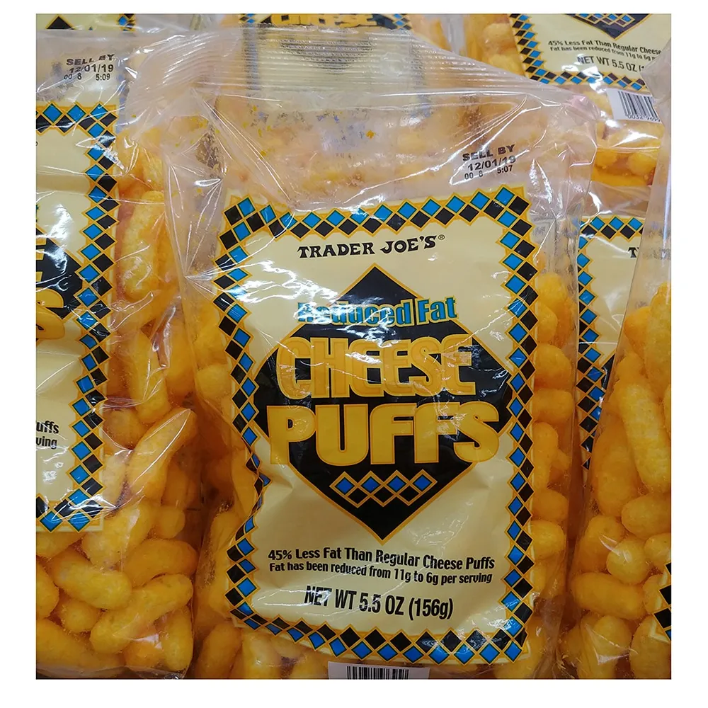 트레이더 조 리듀스드 팻 치즈 퍼프 156g 4팩 Trader Joe's Reduced Fat Cheese Puffs 5.5oz ...