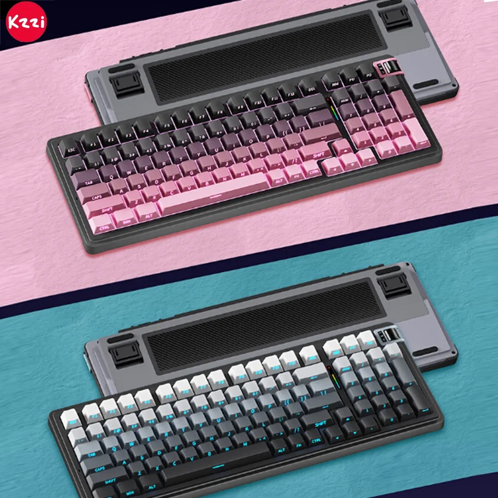 [최신버전] KZZI K98Pro 무선 기계식 키보드 3모드 듀얼1K 저지연 RGB램프 6300mAh NTC배터리보호 카이화지속축 | 상품 상세 | 크로켓