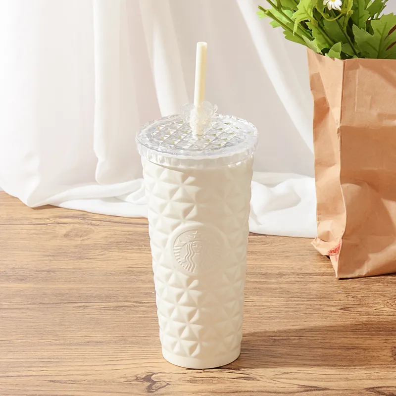 스타벅스 중국 2023 썸머MD 방울꽃 시리즈 플라워 빨대토퍼 화이트 다이온 콜드컵 591ml 스텐컵 | 상품 상세 | 크로켓