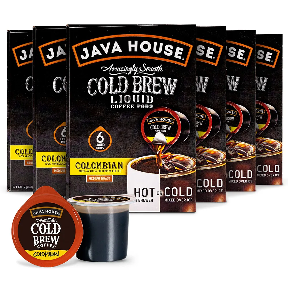 JAVA HOUSE Cold Brew Coffee Concentrate 자바하우스 콜드 브루 커피 농축액 6입 6팩 ...