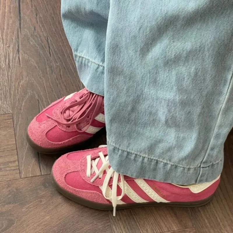 아디다스 우먼즈 오리지널 가젤 인도어 핑크 화이트 IF1809 | 상품 상세 | 크로켓