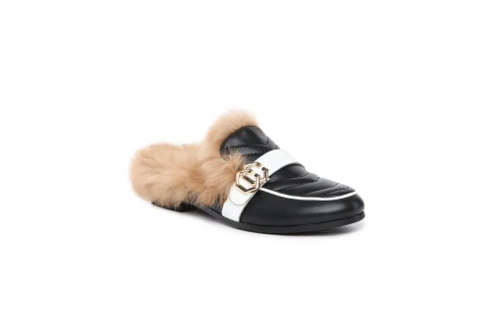 DK UGG 신상 빅토리 어그 뮬 로퍼 블랙 DK234 | 크로켓
