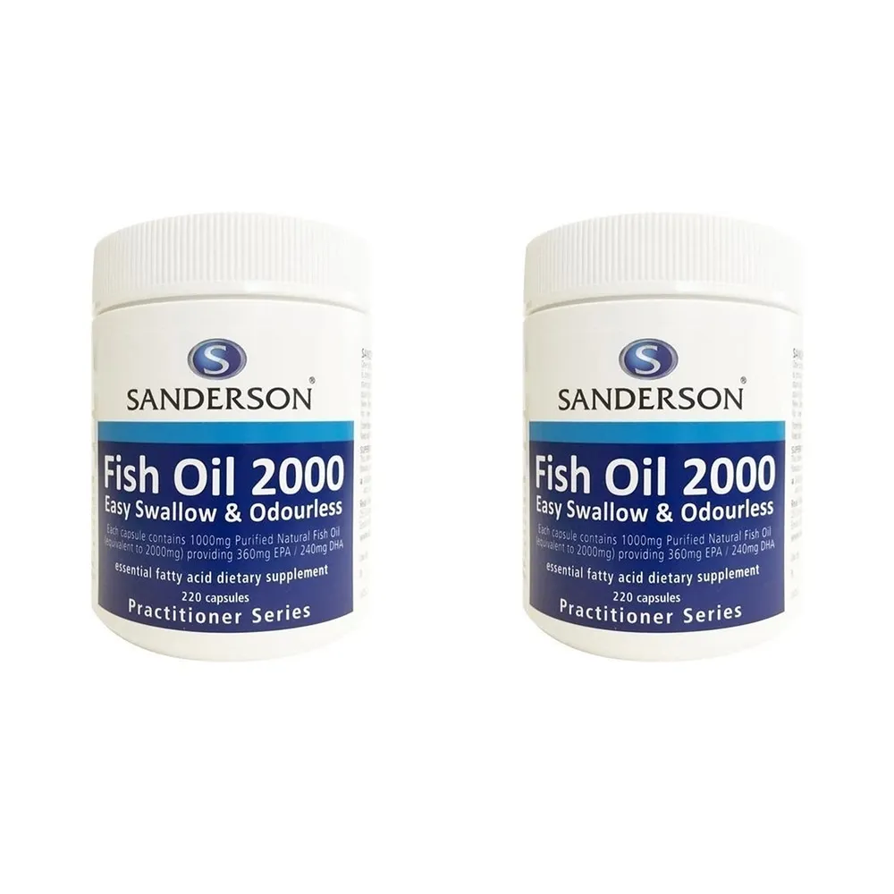 샌더슨 피쉬오일 2000 220정 2팩 SANDERSON FISH OIL 2000 220CAPS | 크로켓