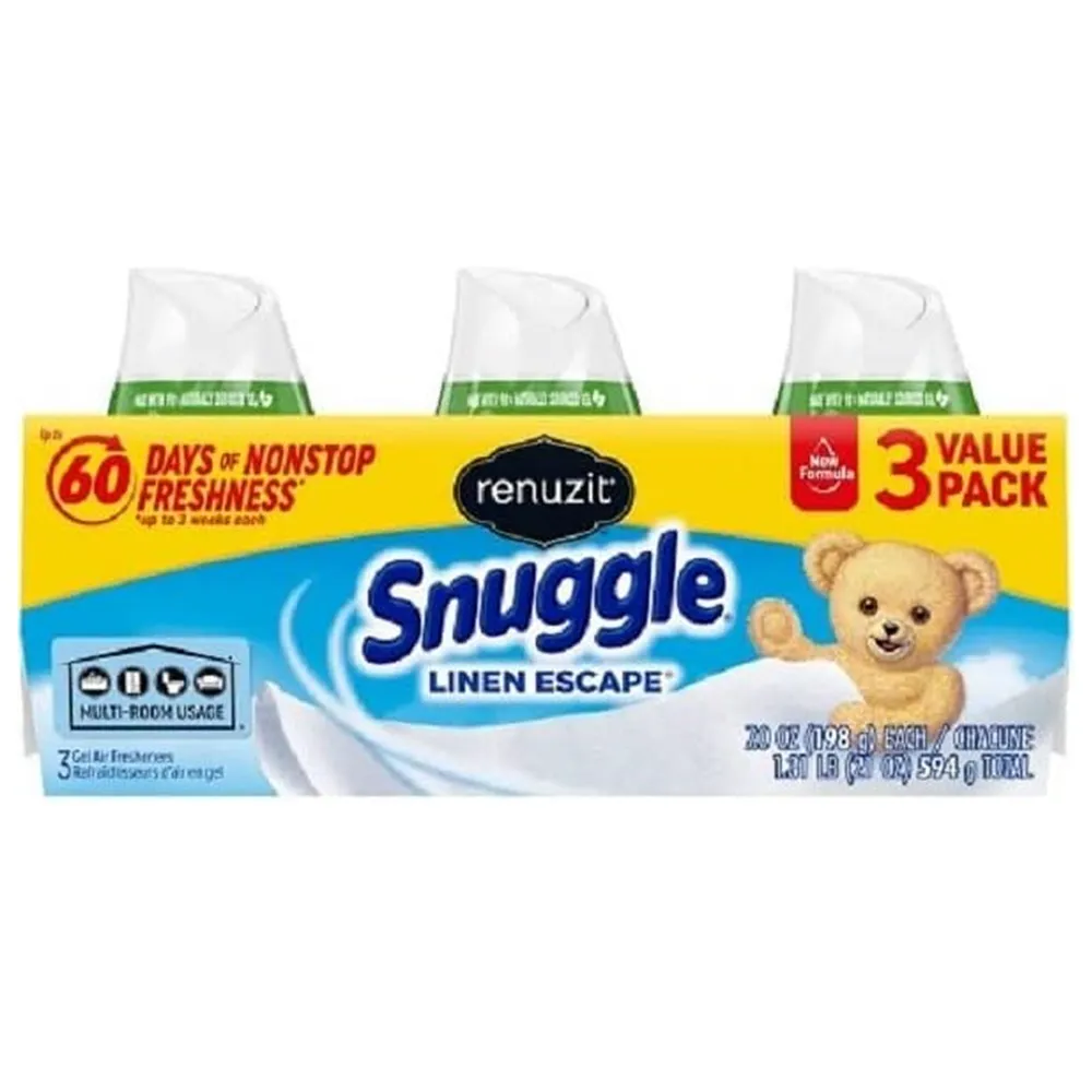 Renuzit 에어 프레쉬너 방향제 198g 12팩 스너글 린넨 이스케이프 Renuzit Snuggle Solid Gel Air ...