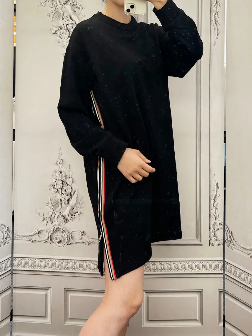 버버리 VIRLEY 사이드 지퍼 코튼 여성 원피스 | 크로켓