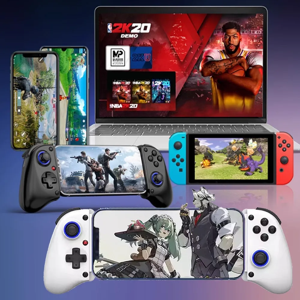 [최신출시]Baishipai BSP D11 게임 패드 컨트롤러 무선 블루투스 5.2 PC 안드로이드 애플 스위치 등 지원 수신기 ...