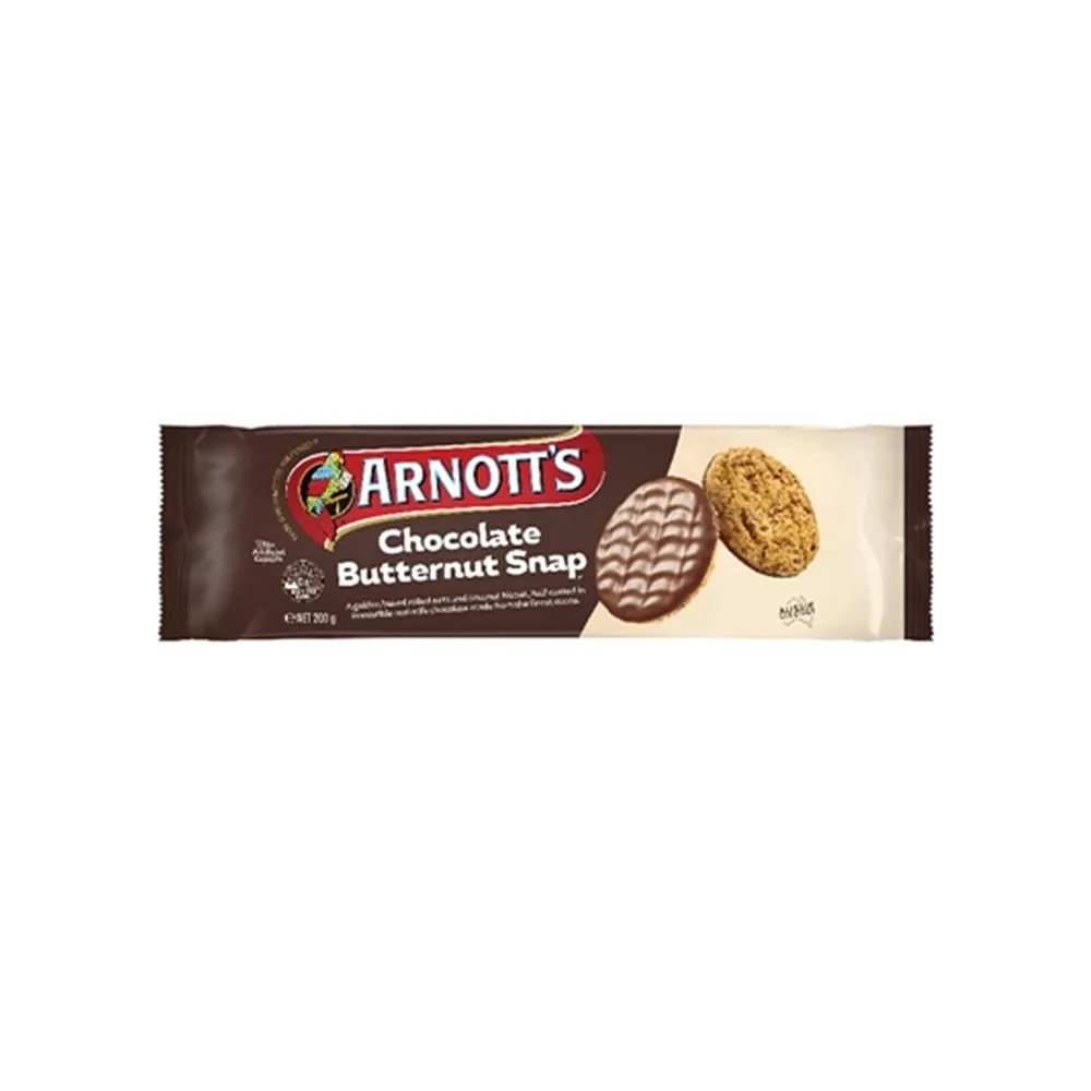 아노츠 초콜릿 버터넛 스냅 비스킷 200g 4팩 Arnott's Chocolate Butternut Snap Biscuits ...