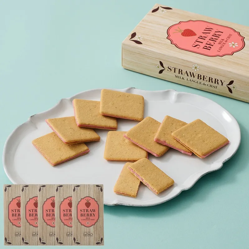 [리미티드] LeTAO 르타오 스트로베리 밀크 랑그드샤 5상자세트 | 상품 상세 | 크로켓