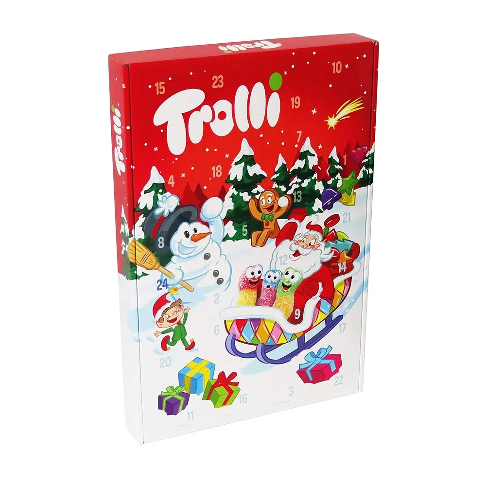 트롤리 2024 젤리 구미 어드벤트 캘린더 465g 1팩 Trolli Advent Calendar, Pack of 1 (1 x ...