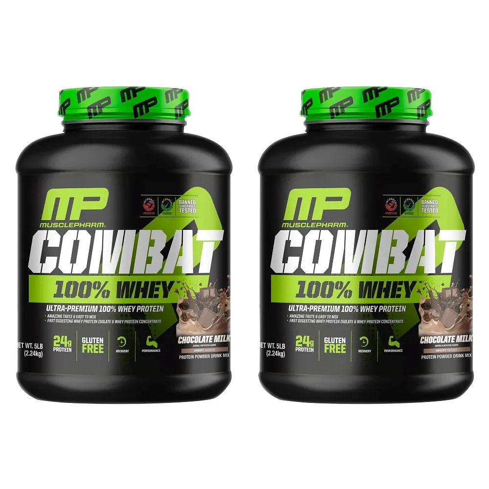 머슬팜 컴뱃 울트라 웨이 프로틴 파우더 단백질 보충제 초콜릿 밀크 2.278kg x 2통 | 상품 상세 | 크로켓