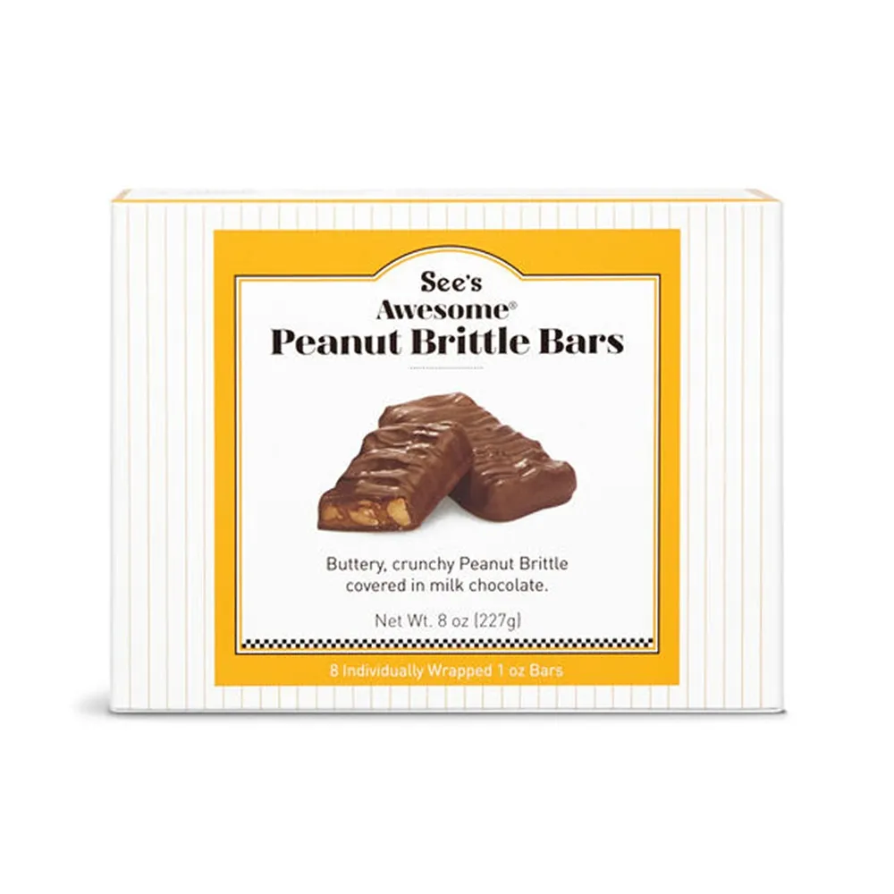 씨즈캔디 어썸 피넛 브리틀 바 8개입 See's candies Awesome Peanut Brittle Bars 8 individually wr | 크로켓