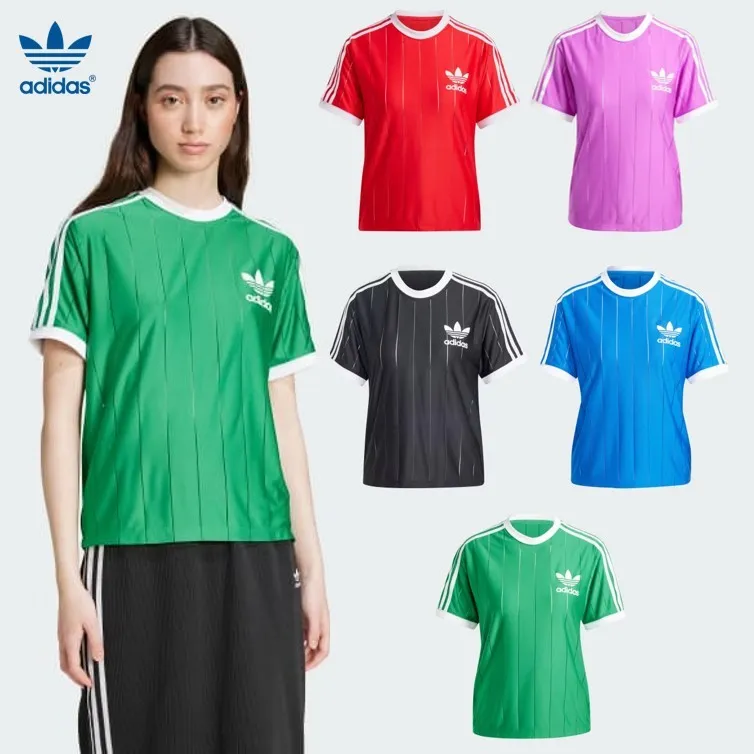 아디다스 우먼스 오리지널 아디컬러 삼선 핀스트라이프 티셔츠 IY7227 IX5505 IY7233 IY7225 IX5504 | 크로켓