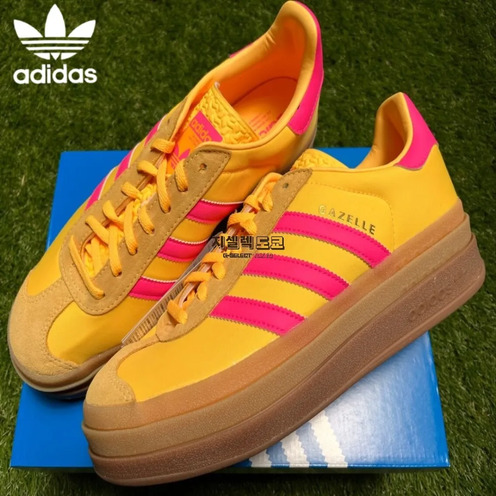 아디다스 가젤 볼드 키높이 굽높은 플랫폼 여성 스니커즈 옐로우 핑크 IG4387 | 상품 상세 | 크로켓