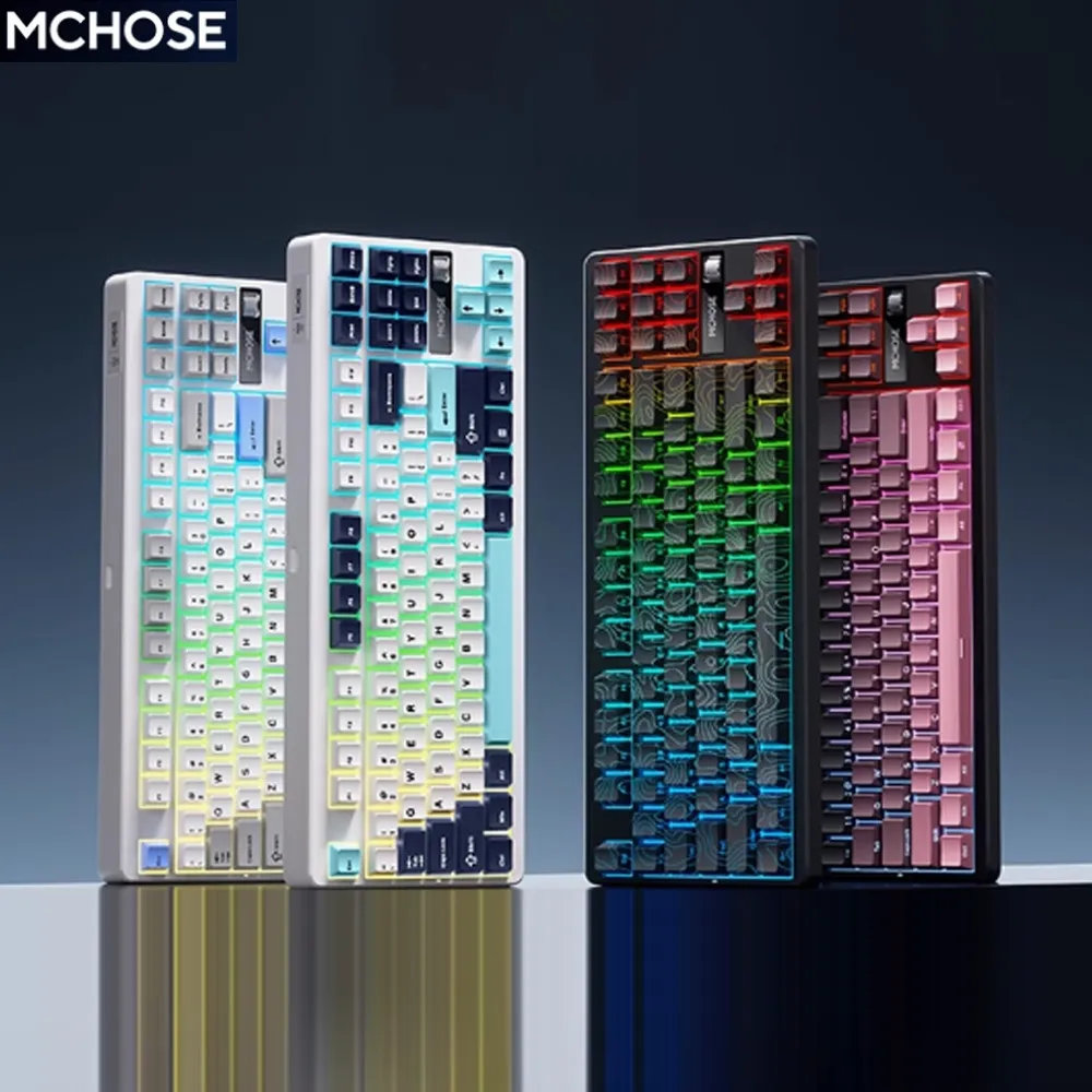 [TTC골드V2축]MCHOSE G87 무선 기계식 게이밍 키보드 3모드 gasket구조 전키핫스왑 10000mAh 1600만색 RGB | 크로켓