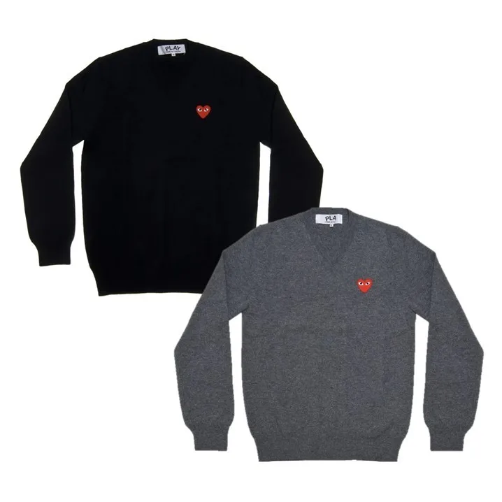 [쇼핑백포함] 꼼데 꼼데가르송 24 플레이 CDG 긴팔 니트 AX-N002-051 | 크로켓