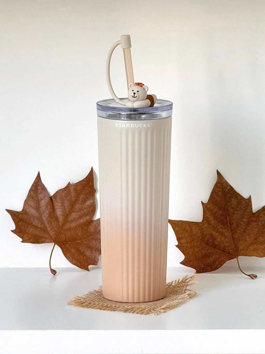 스타벅스 중국 공홈 2024 가을MD 도토리 베어리 빨대 토퍼 정글 텀블러 스텐컵 473ml | 크로켓
