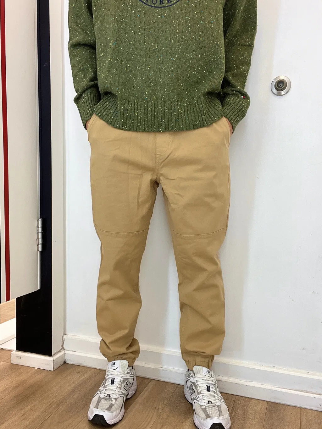 타미힐피거 남성 24FW 슬림핏 허리 밴딩 조거 팬츠 | 크로켓