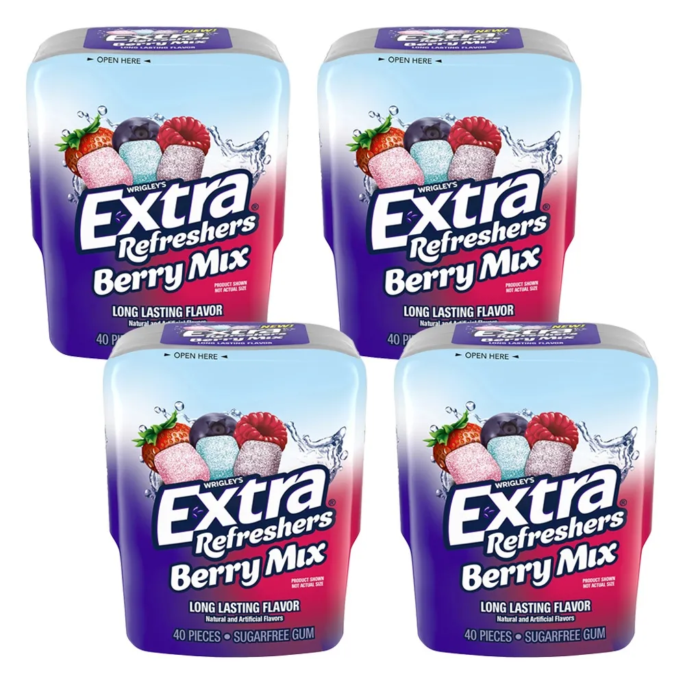 Extra Refreshers Berry Mix Chewing Gum 엑스트라 베리 믹스 츄잉 껌 40개입 4팩 | 상품 상세 ...