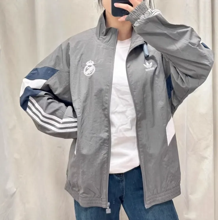 아디다스 레알 마드리드 24/25 라이프스타일러 앤섬 트랙탑 바람막이 자켓 JI9479 | 크로켓