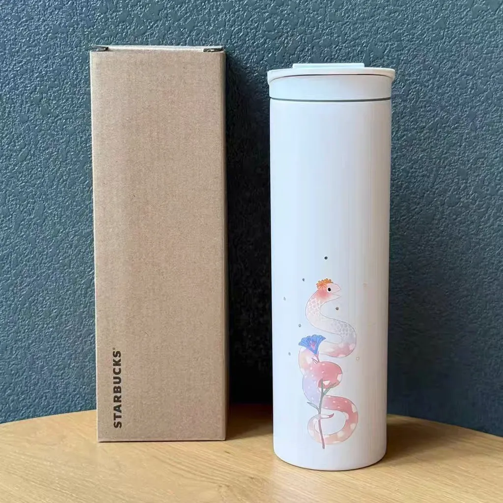 스타벅스 중국 2025 신년MD 뱀띠해시리즈 화이트 롱 텀블러 473ml | 상품 상세 | 크로켓