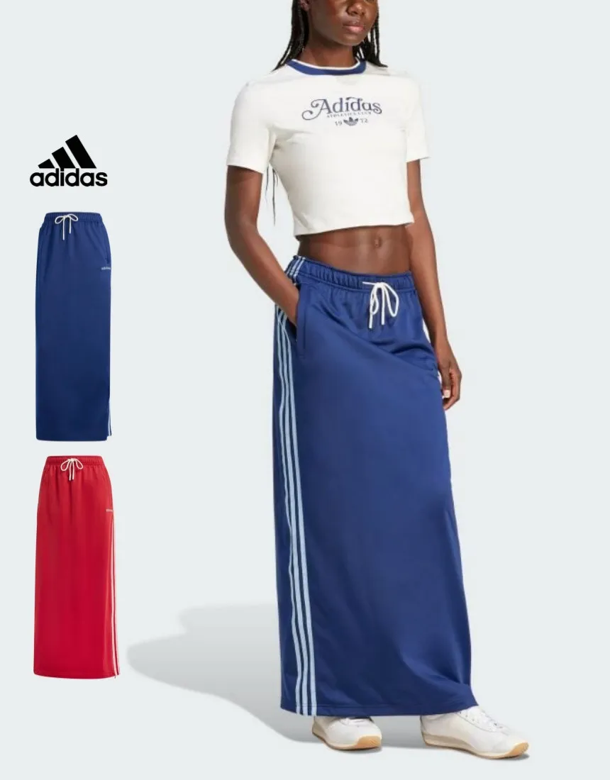아디다스 우먼스 오리지널 스포티 맥시 롱 스커트 블루 IX3538 레드 IZ2675 | 상품 상세 | 크로켓