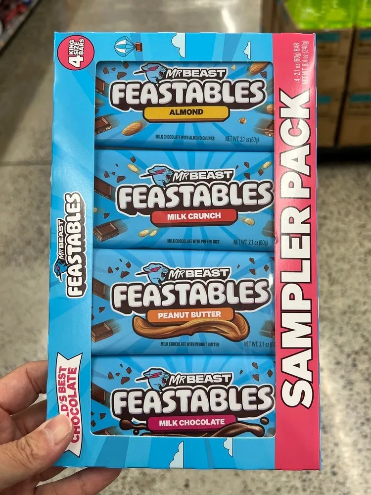 [당일 출고] 미스터 비스트 초콜릿 샘플러 팩 60g X 4개 총240g | 크로켓