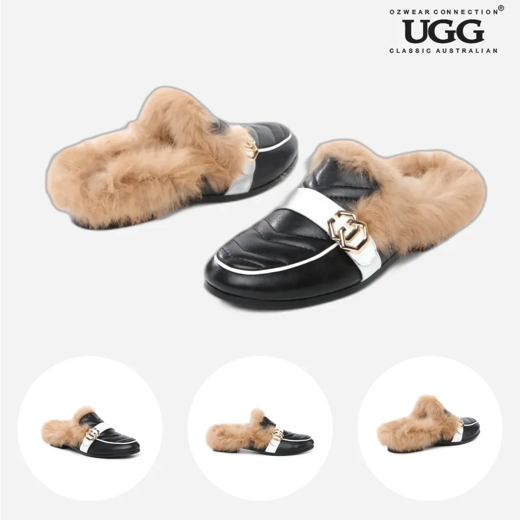DK UGG 양 털 뮬 슬리퍼 로퍼 빅토리 디케이 어그 DK234 | 크로켓