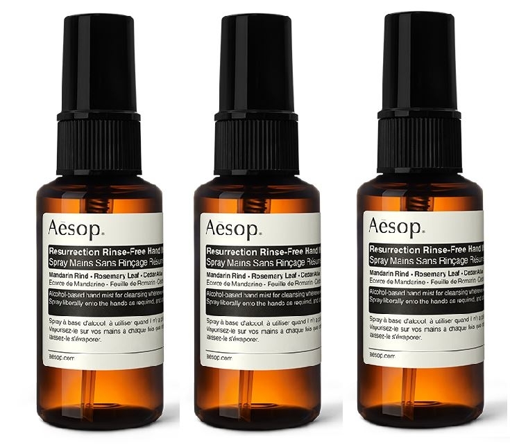 이솝 레저렉션 린스 프리 핸드 미스트 50ml x 3개 Aesop resurrection rinse free hand mist ...