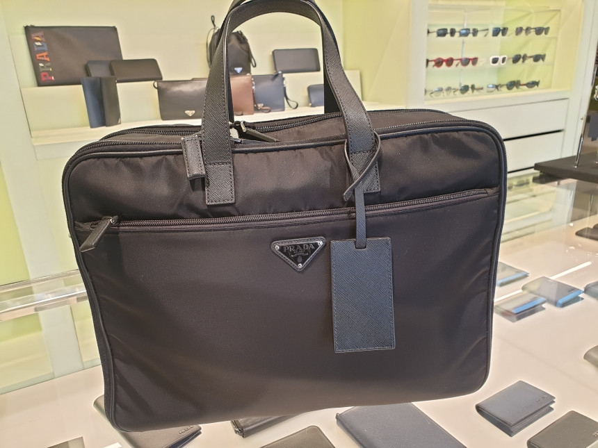 [프라다] 삼각로고 나일론 브리프케이스 토트백 2VE407 | 크로켓