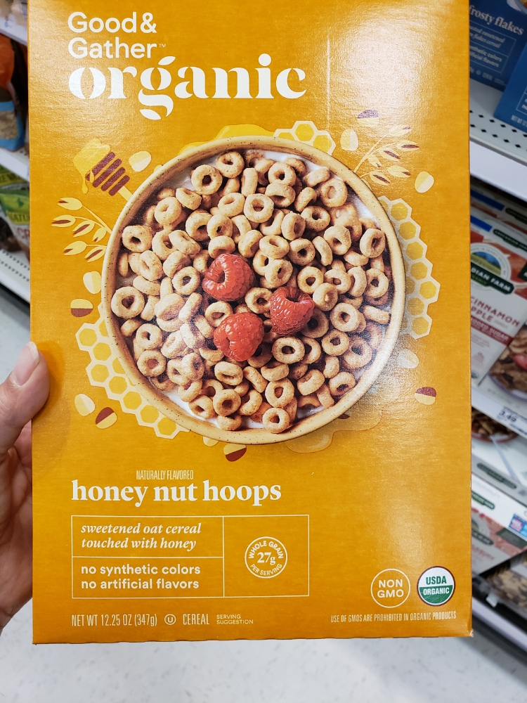 미국 굿앤개더 유기농 허니넛 홉스 시리얼 Organic Honey Nut Hoops 12.25oz | 크로켓