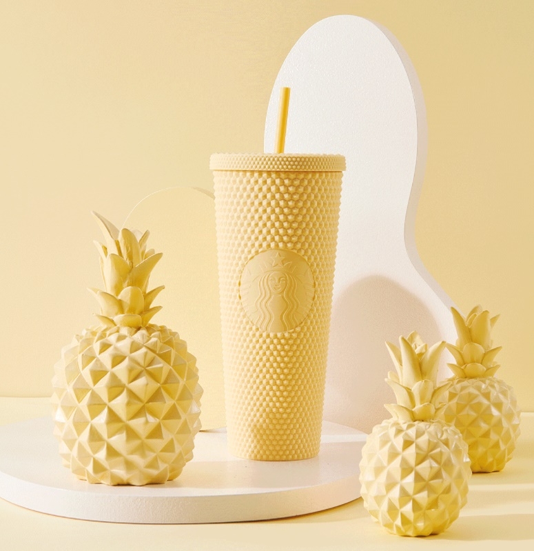 스타벅스 2021 썸머 MD 파인애플 앵무새 시리즈 옐로우 지압텀블러 710ml [곽토리님 pick💜] | 크로켓