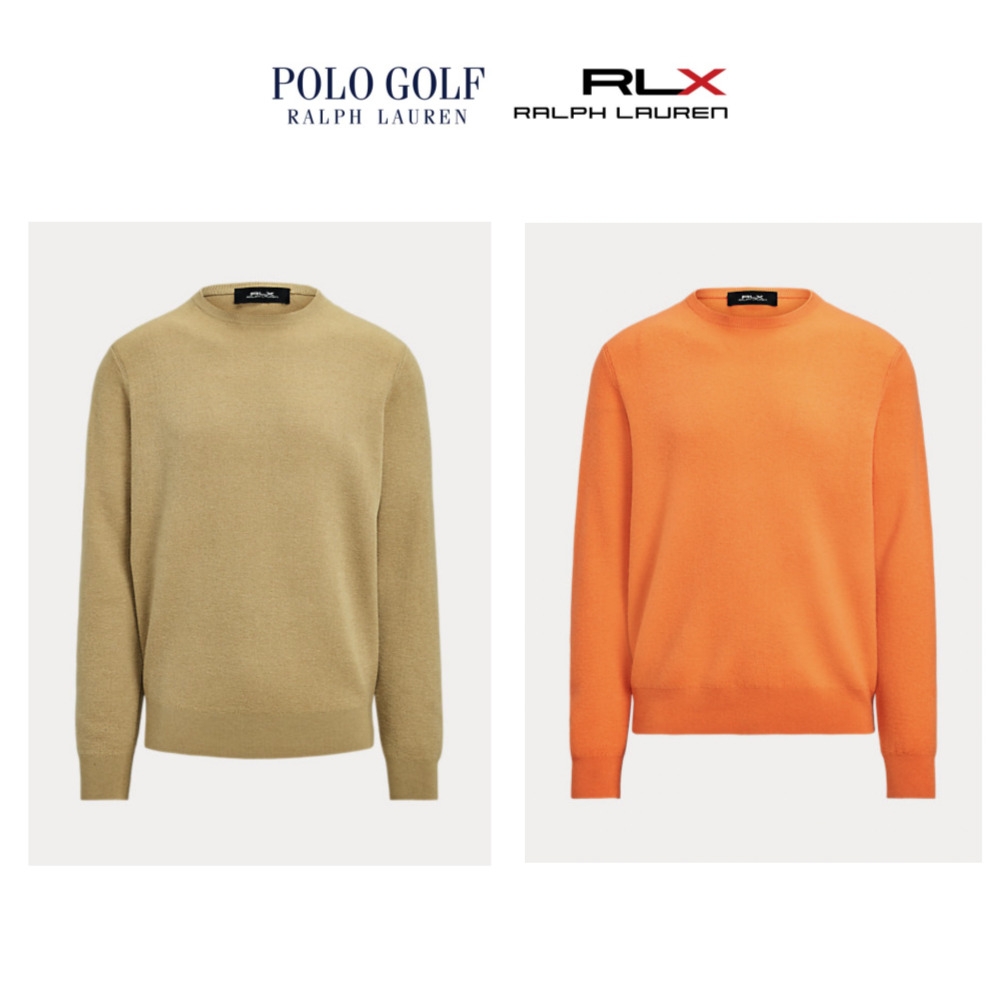 폴로 랄프로렌 캐시미어 니트 남성용 폴로 RLX 100% 캐시미어 니트 | 크로켓