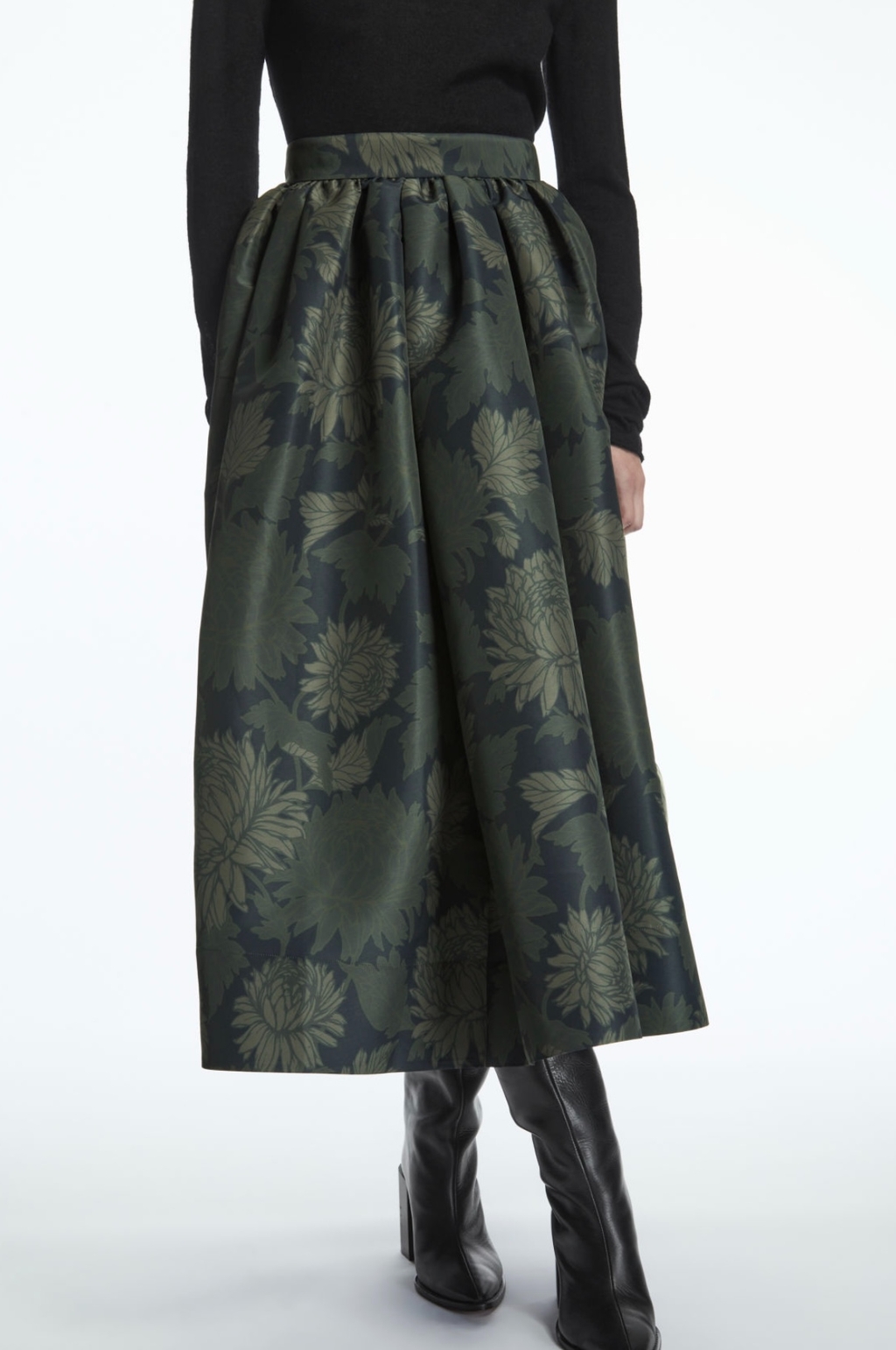 코스 COS 여자 VOLUMOUS TAFFETA 스커트 치마 네이비 1152275001 | 크로켓